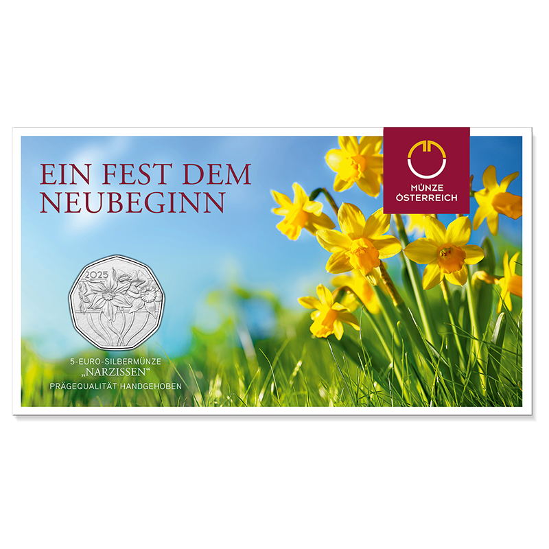 5-Euro-Silbermünze Narzissen HGH