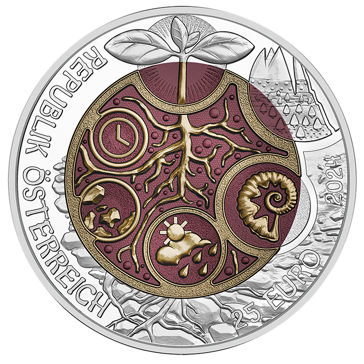 25-Euro-Silber-Niob-Münze Edaphon