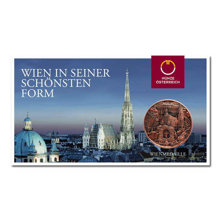 Retro - Copper Vienna Medal Diameter 40mm blister packed