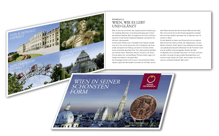 Retro - Copper Vienna Medal Diameter 40mm blister packed